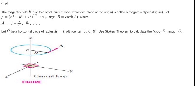 Solved The magnetic field B due to a small current loop | Chegg.com