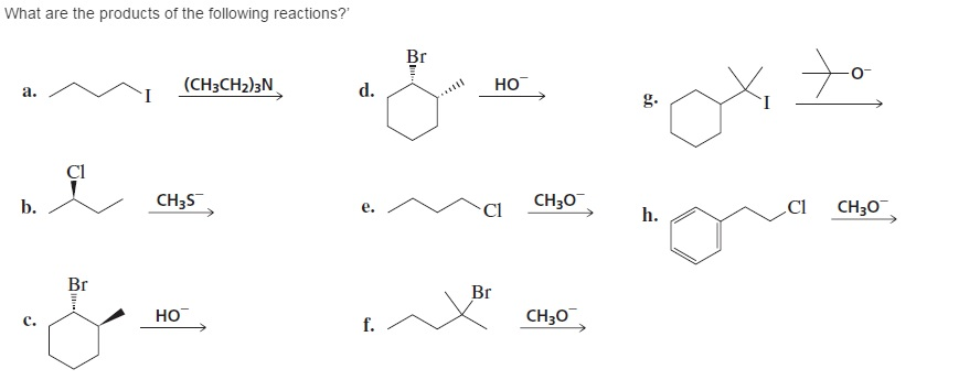 Solved What are the products of the following reactions? d. | Chegg.com