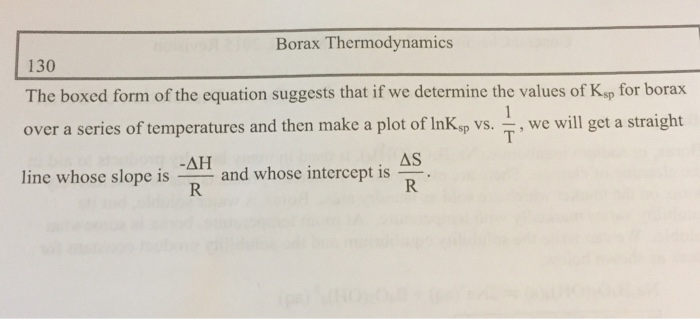 Solved How do I calculate delta H, intercet, and delta S | Chegg.com