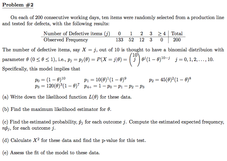 Solved On each of 200 consecutive working days, ten items | Chegg.com