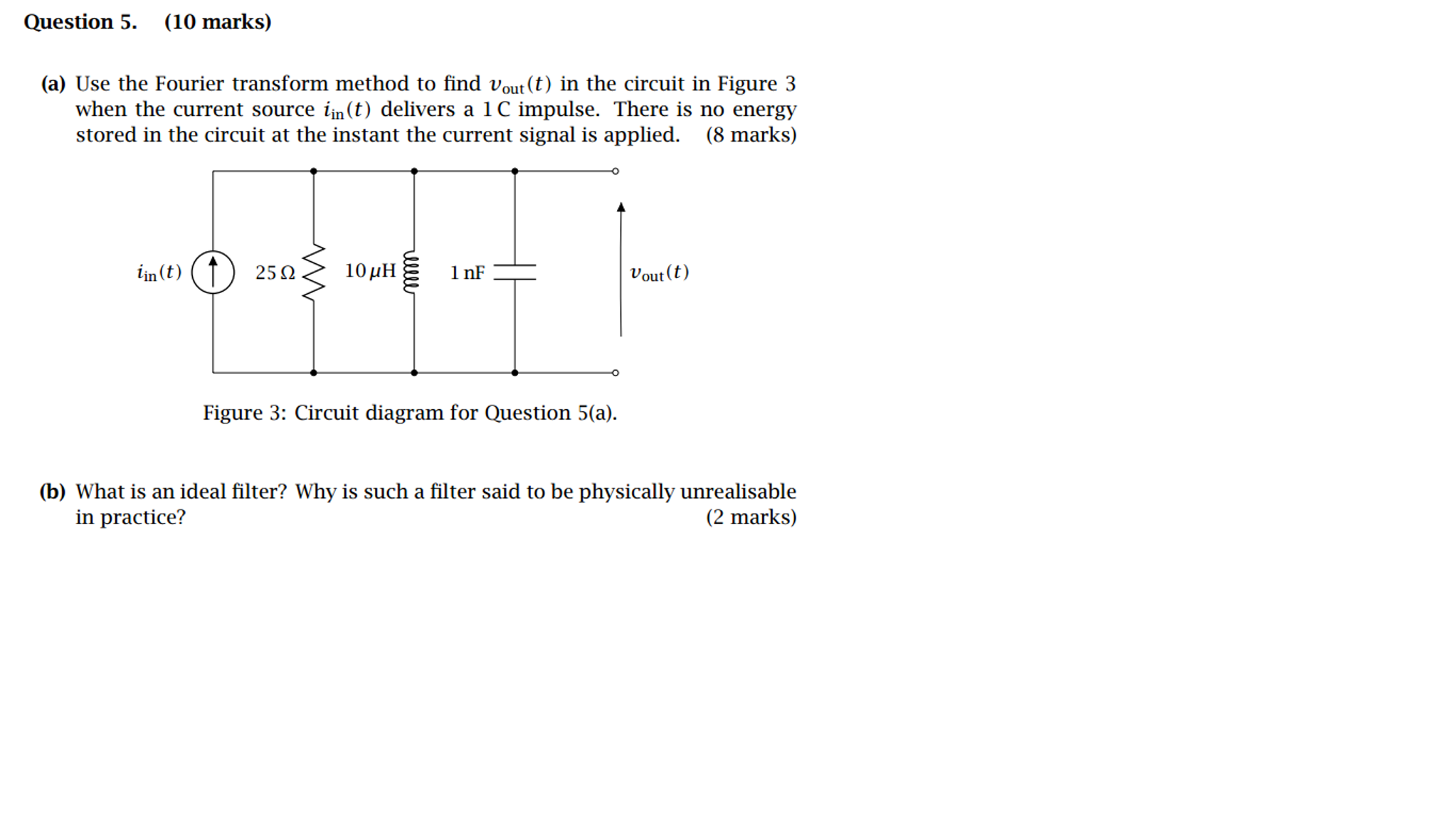 Solved Use the Fourier transform method to find v_out (t) in | Chegg.com