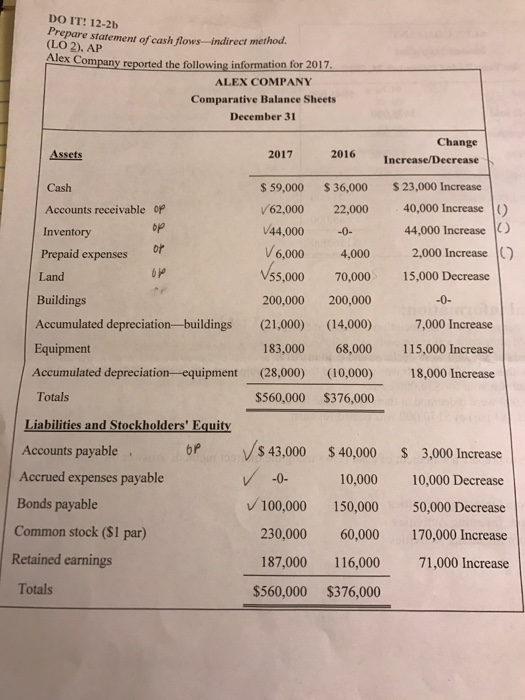 Solved DO IT: 12-2b Prepare state (LO 2). AP Alex Com ement | Chegg.com