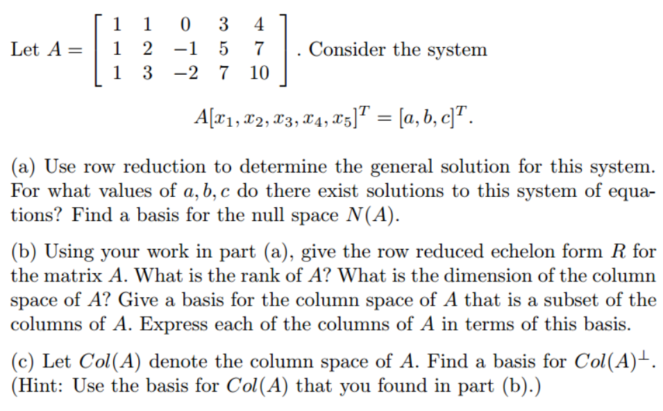 Solved Use row reduction to determine the general solution | Chegg.com