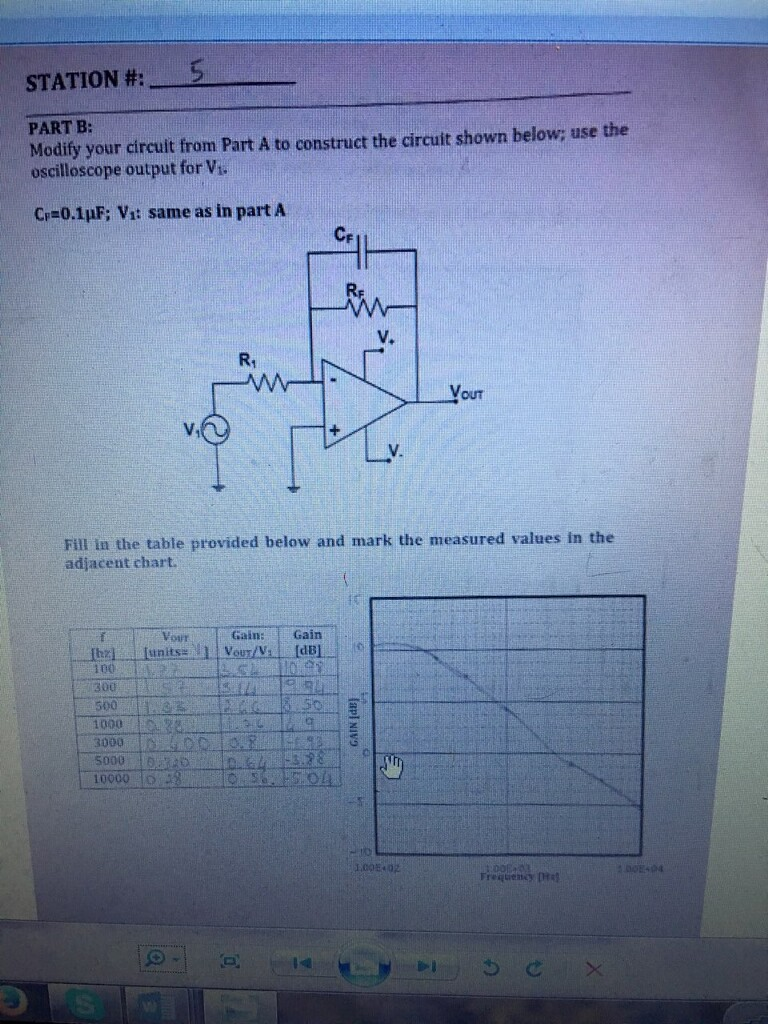 Solved 5 STATION #: PART B: Modify your circult from Part A | Chegg.com