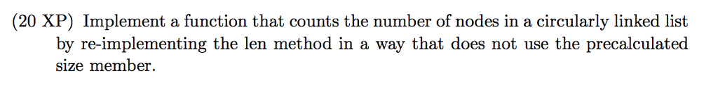 Solved (20 XP) Implement a function that counts the number | Chegg.com