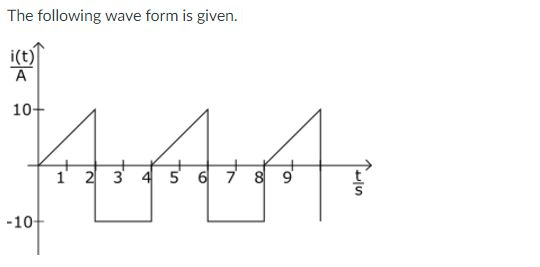 Solved The following wave form is given. Find the | Chegg.com