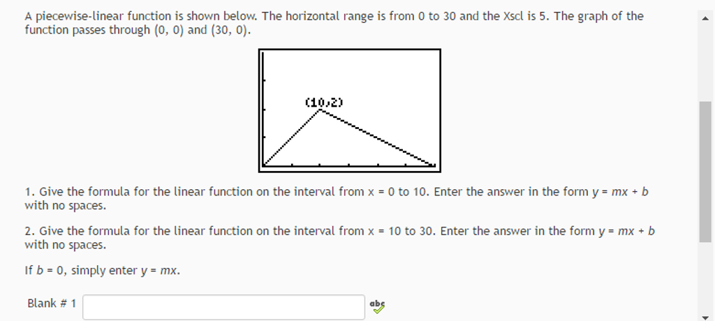 Solved A piecewise-linear function is shown below. The | Chegg.com