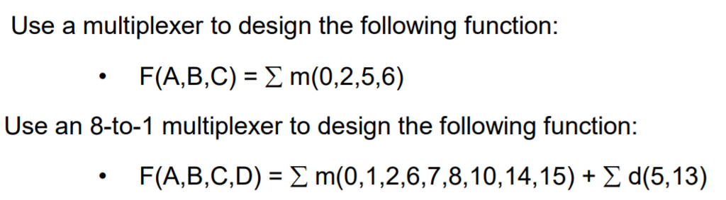 Solved Use a multiplexer to design the following function: | Chegg.com