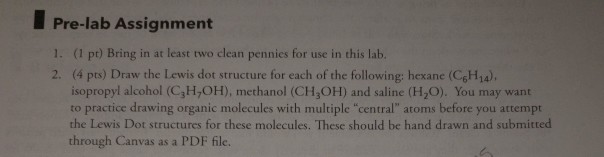 Solved Pre-lab Assignment 1. (1 pt) Bring in at least two | Chegg.com