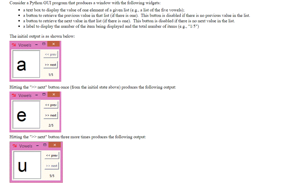Solved Consider a Python GUI program that produces a window | Chegg.com