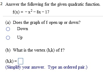 Solved Graph the function f (x) = x2 + 2x- 1 by starting | Chegg.com