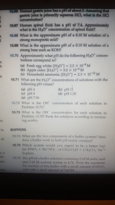 Solved gastric juice is primarily aqueous HCL, what is the | Chegg.com