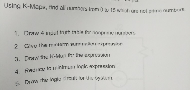 Solved Using K-Maps, find all numbers from 0 to 15 which are | Chegg.com