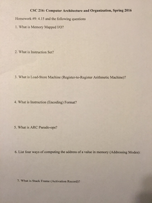 Solved What is Memory Mapped I/O? What is Instruction Set? | Chegg.com