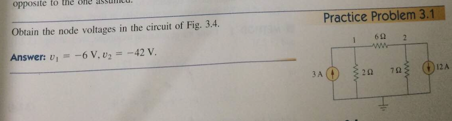 Solved Obtain the node voltages in the circuit of Fig. 3.4. | Chegg.com