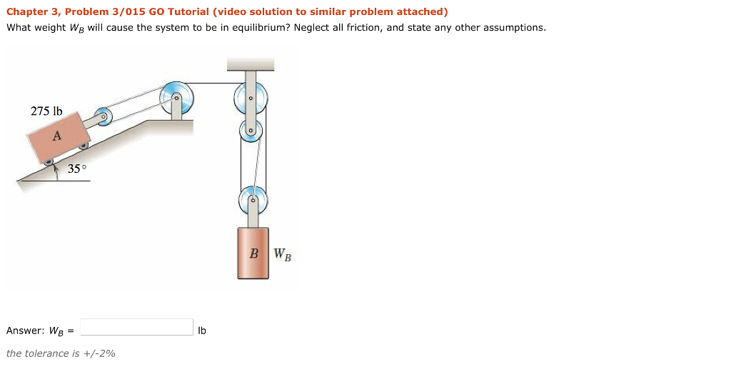 Solved Chapter 3, Problem 3/015 GO Tutorial (video solution | Chegg.com