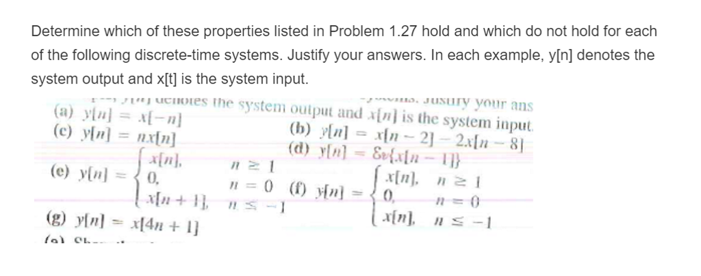 Solved Determine which of these properties listed in Problem | Chegg.com