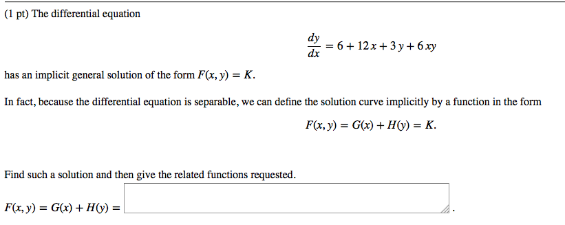 The differential equation has an implicit general | Chegg.com