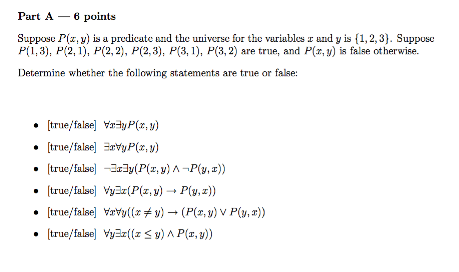 Solved Suppose P(x, y) is a predicate and the universe for | Chegg.com Solved Suppose P(x, y) is a predicate and the universe for | Chegg.com