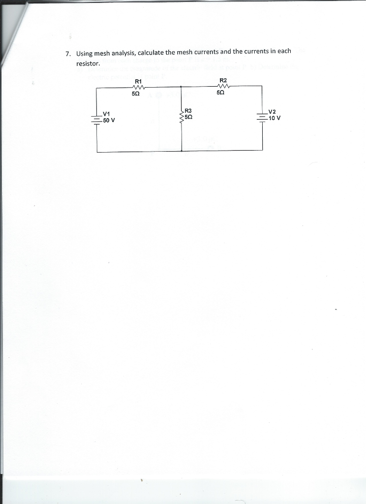Solved Using mesh analysis, calculate the mesh currents and | Chegg.com