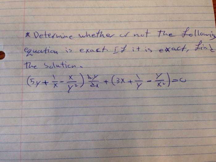 Solved Determine whether or not the following equation is | Chegg.com
