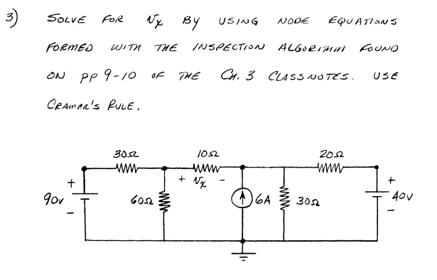 Solved Solve for vx by using node equations formed with the | Chegg.com