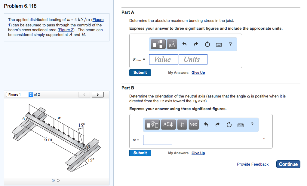 Solved The applied distribution loading of w = 4 kN/m | Chegg.com