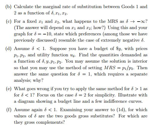 Solved A symmetric Constant Elasticity of Substitution (CES) | Chegg.com