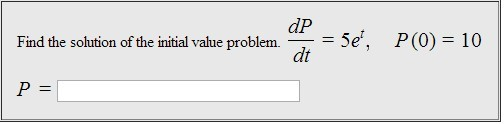Solved Find the solution of the initial value problem. dP / | Chegg.com