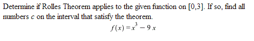 Solved Determine If Rolles Theorem Applies To The Given