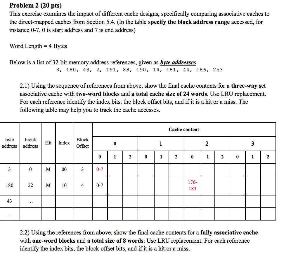 Solved Problem 2 (20 pts) This exercise examines the impact | Chegg.com