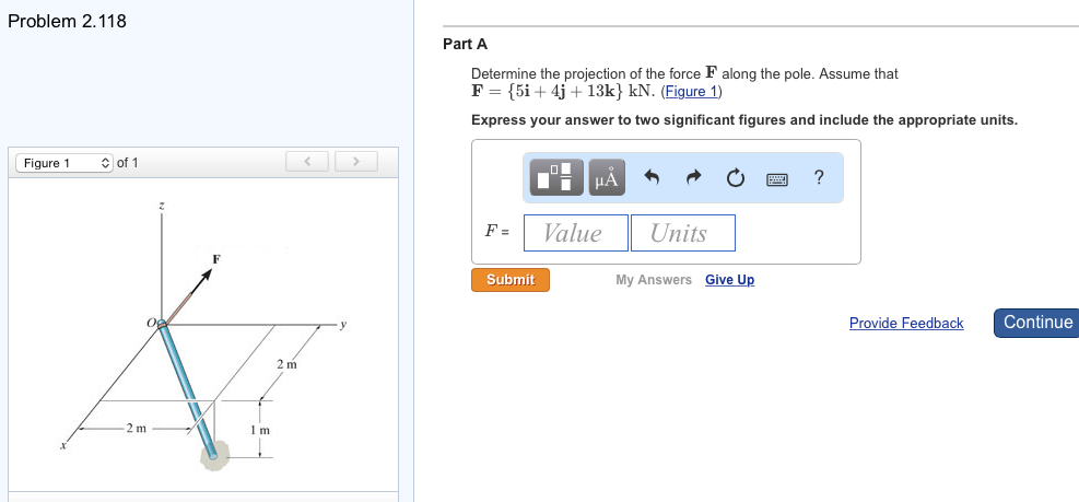 Solved Problem 2.118 Figure 1 of 1 2 m 2 m. Part A Determine | Chegg.com