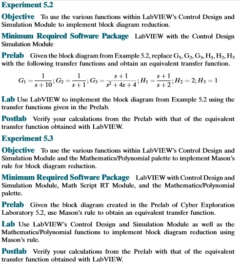 To use the various functions within LabVIEW's Control | Chegg.com