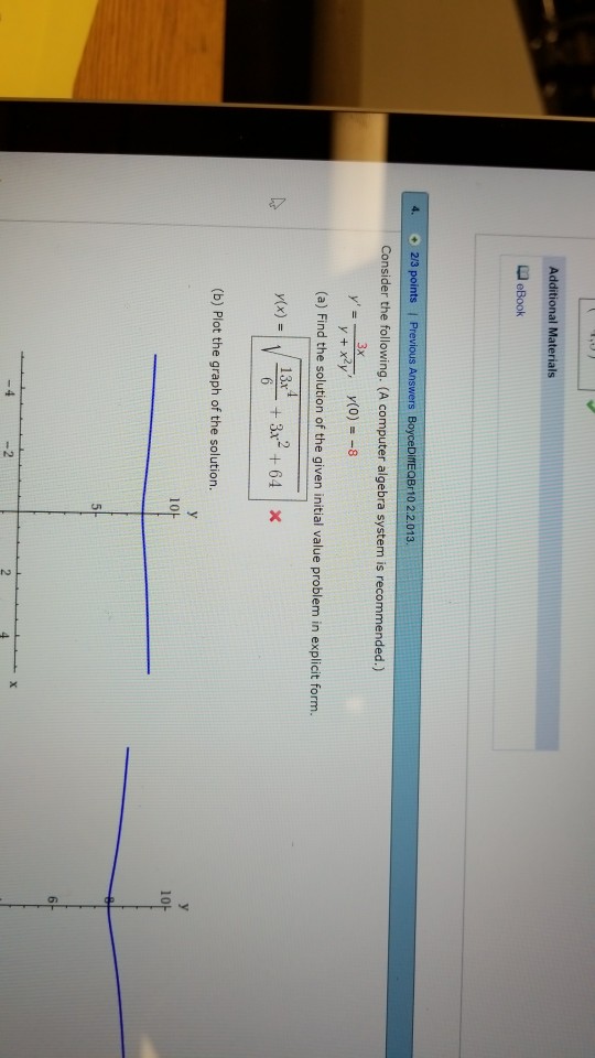 Solved Additional Materials eBook 4····2/3 points Previous | Chegg.com