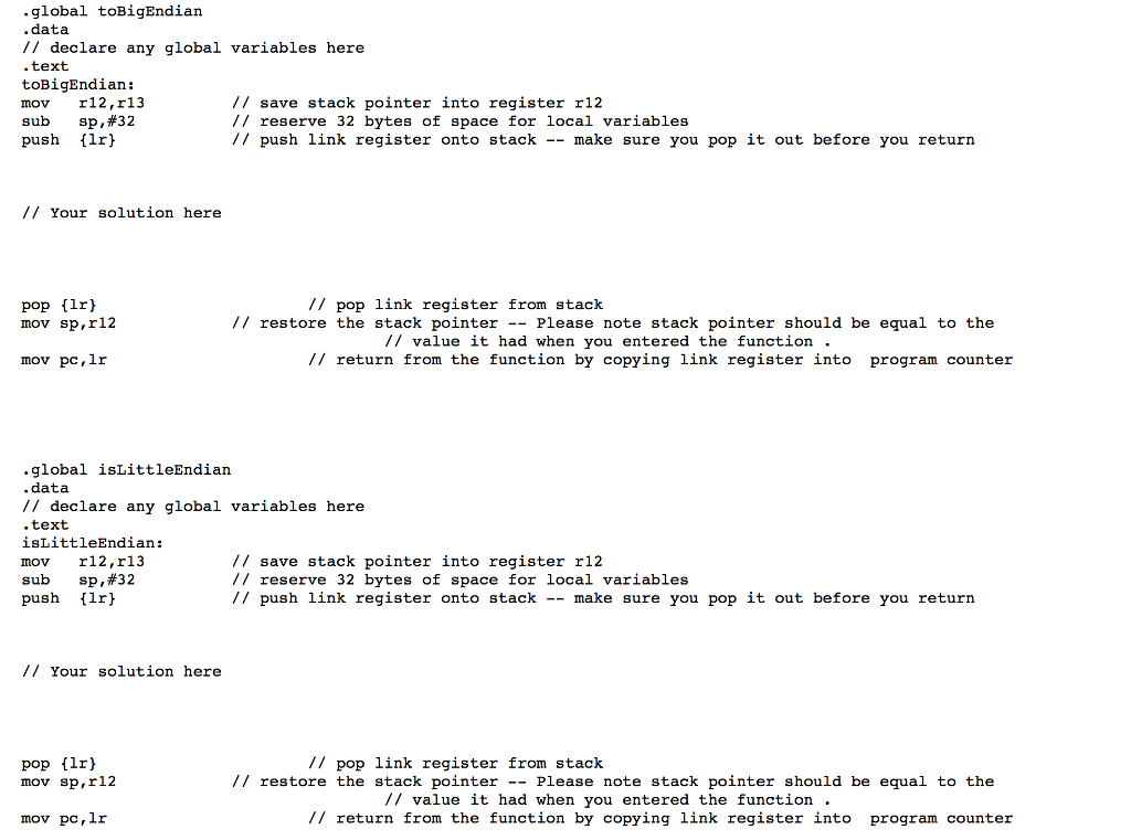 Homework 5 Please complete the implementation of the | Chegg.com
