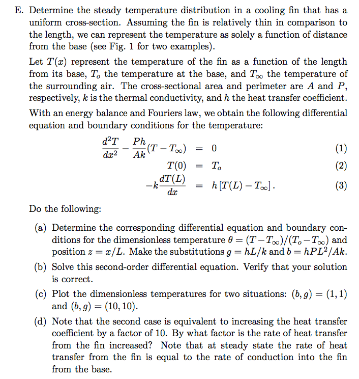 Solved E. Determine the steady temperature distribution in a | Chegg.com