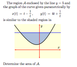 Solved The region A enclosed by the line y = 5 and the graph | Chegg.com