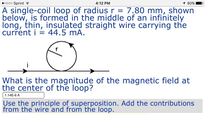 Solved A single-coil loop of radius r = 7.80 mm, shown | Chegg.com