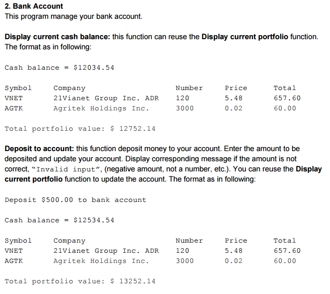 Solved Only the bankAccount class is necesarry! and in c++ | Chegg.com