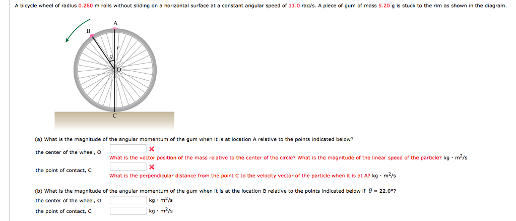 Solved A bicycle wheel of radius 0.260 m rolls without | Chegg.com