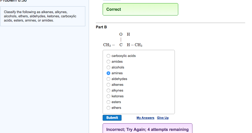 Solved Classify the following as alkenes, alkynes, alcohols, | Chegg.com
