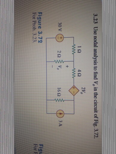 Solved Use nodal analysis to find Vo in the circuit of Fig. | Chegg.com