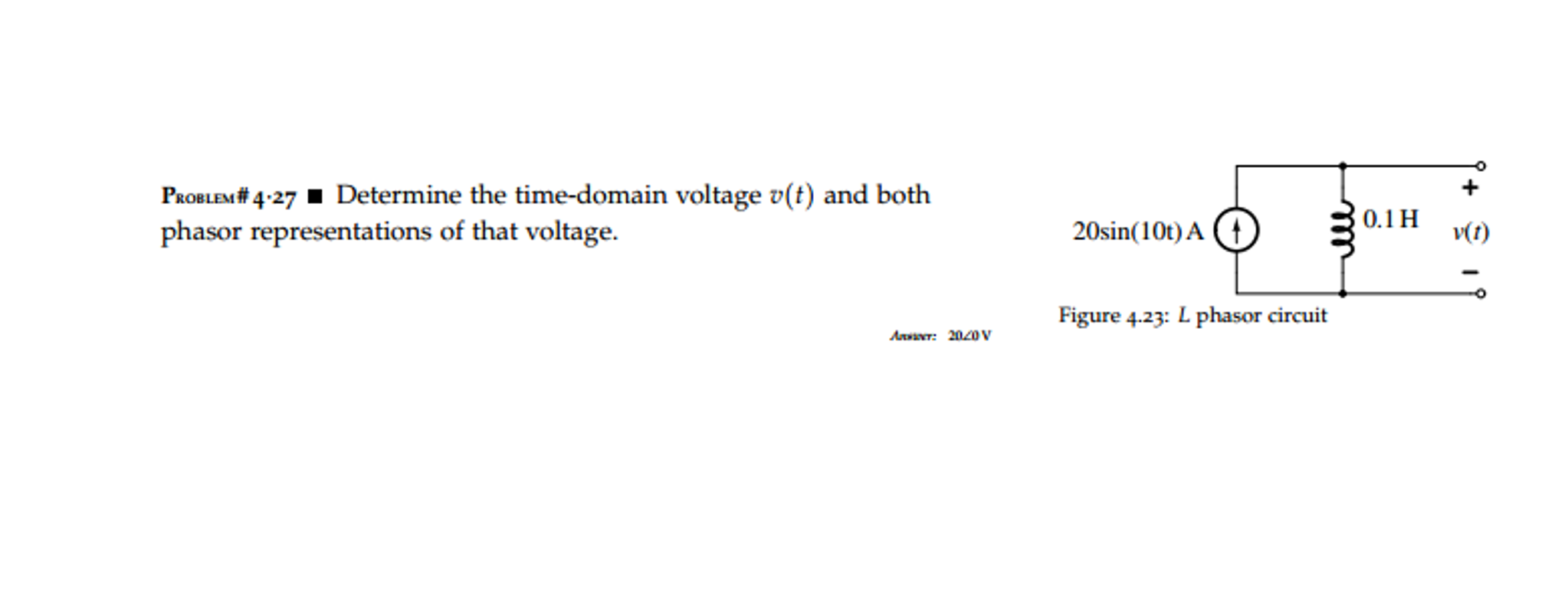 Solved Determine the time-domain voltage v(t) and both | Chegg.com