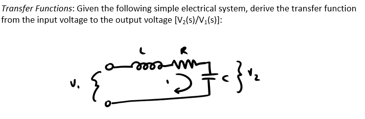 Solved Transfer Functions: Given the following simple | Chegg.com