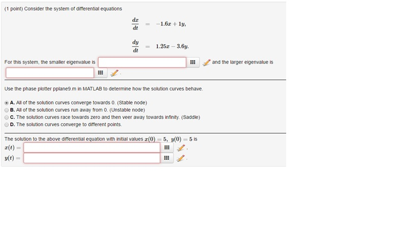 Solved Consider the system of differential equations Dx/dt | Chegg.com