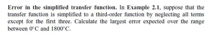 Solved Error in the simplified transfer function. In Example | Chegg.com