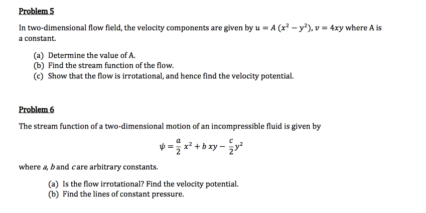 Solved In two-dimensional flow field, the velocity | Chegg.com