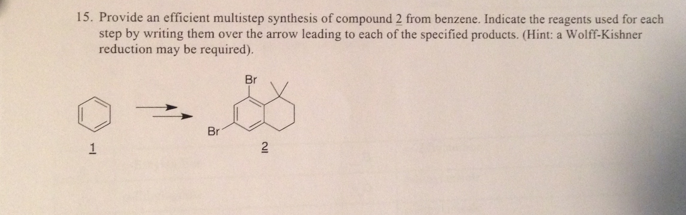 Solved Provide an efficient multistep synthesis of compound | Chegg.com
