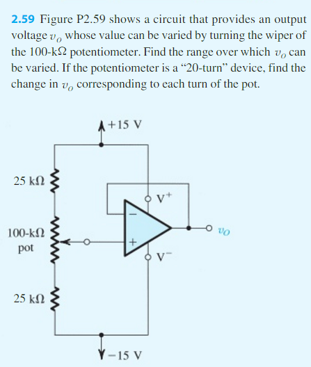 Solved Figure P2.59 shows a circuit that provides an output | Chegg.com