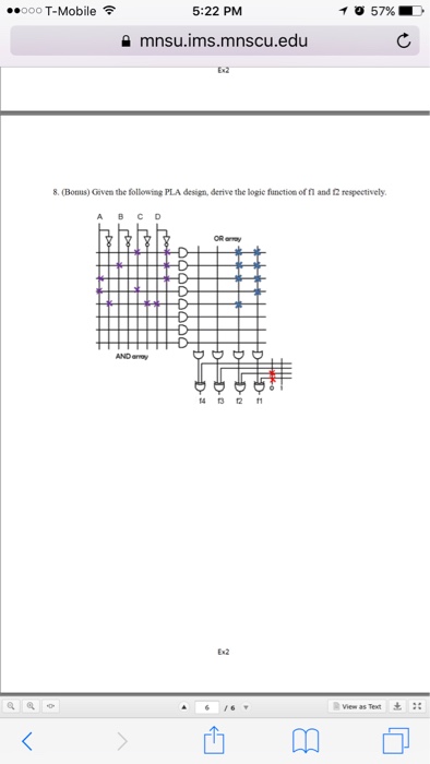 Solved Given the following PLA design, derive the logic | Chegg.com